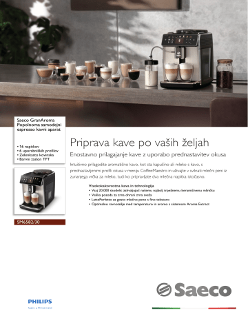 Saeco SM6582/30 Saeco GranAroma Popolnoma samodejni espresso kavni ...