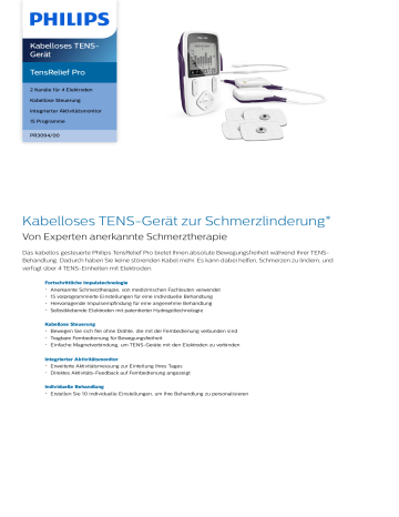 Philips PR3094/00 TensRelief Pro Kabelloses TENS-Gerät ...