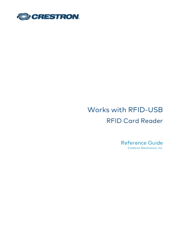 Crestron RFID-USB Reference guide | Manualzz