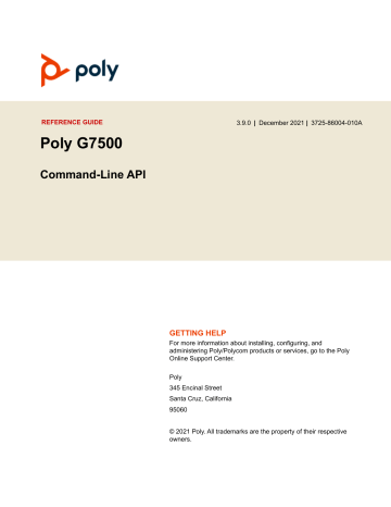 Poly G7500 Reference guide | Manualzz