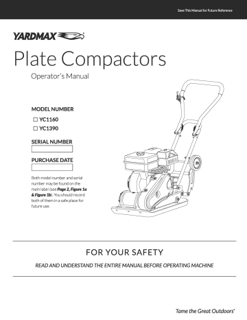 YARDMAX Plate Compactors Owner’s Manual | Manualzz