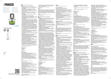 Princess Duo Power Chopper XL instruction manual | Manualzz