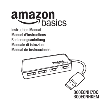 AmazonBasics USB Hub 2.0 mit 7 Ports Eurostecker Instruction manual ...