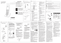 VTech DECT 6.0 accessory handset VTech models - User manual, User's ...