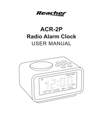 Reacher Radio Alarm Clock User Manual | Manualzz