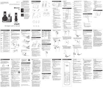 vtech Dect 6.0 Cordless Telephone Bluetooth Wireless Technology User ...