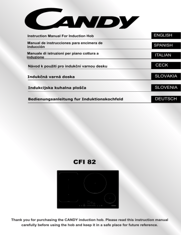 Candy INDUCTION HOB Instruction manual | Manualzz