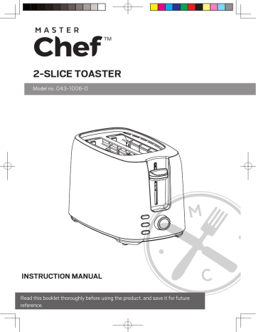 MASTER Chef 2-Slice Toaster Instruction manual | Manualzz