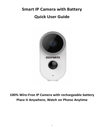 ZEEPORTE Smart IP Camera User Guide | Manualzz