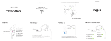 SHOKZ OpenComm C102 Bone Conduction Stereo Bluetooth Headset User Guide ...