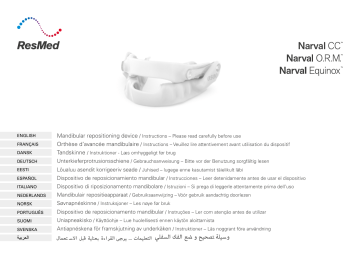 ResMed Narval CC Anti-Snoring Mouthpiece CPAP Machines Mask instruction ...