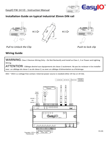 EasyIO FW-14 V3 WiFi Controller Instruction manual | Manualzz