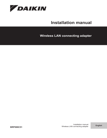 Daikin BRP069C51 Wireless LAN Connecting Adapter Installation Guide ...