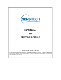 Sensitech TEMPTALE ULTRA BLE - User manual
