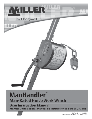 Miller FADA MAN_WIN 30M ManHandler Man-Rated Hoist Winch Instruction ...