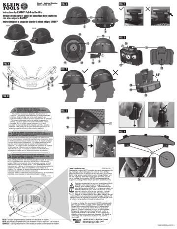 KLEIN TOOLS 60347 KARBN Full-Brim Hard Hat Instructions | Manualzz
