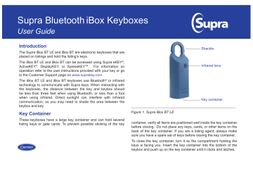Supra 10103303P1e Bluetooth iBox Keyboxes User Guide | Manualzz