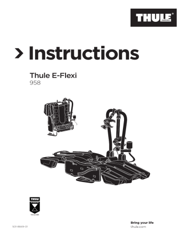 THULE 958 E-Flexi Tow Bar-Mounted Bike Carrier Instructions | Manualzz