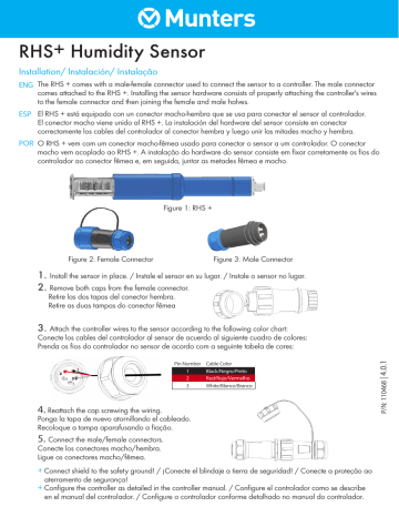 Munters 110468 RHS Humidity+ Sensor Installation Guide | Manualzz