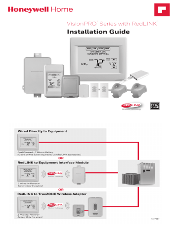 Honeywell VisionPRO Series Programmable Thermostat Installation Guide | Manualzz