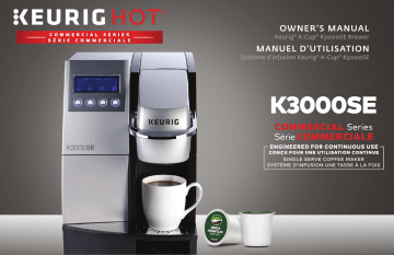 Keurig K-Cup K3000SE Brewer Owner’s Manual | Manualzz
