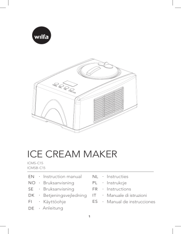 Wilfa Ice Cream Maker Instruction manual | Manualzz