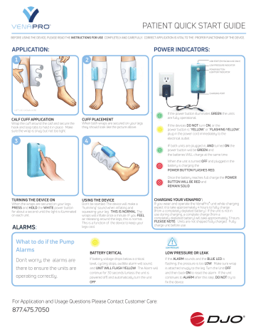 DJO VenaPro DVT Leg Compression System User Guide | Manualzz
