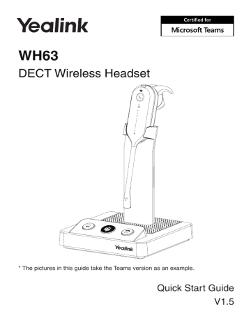 Yealink WH63 DECT Wireless Headset User Guide | Manualzz