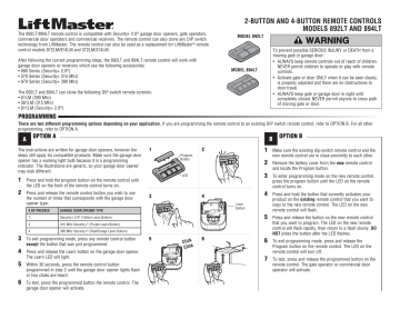 LiftMaster 892LT/894LT Instruction manual | Manualzz