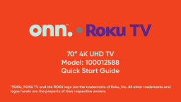 Onn Roku Tv - User manual, User Guide