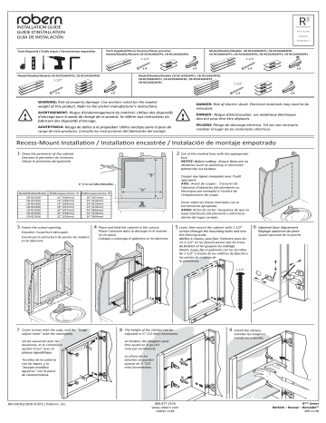 robern R³ Series Installation Guide | Manualzz