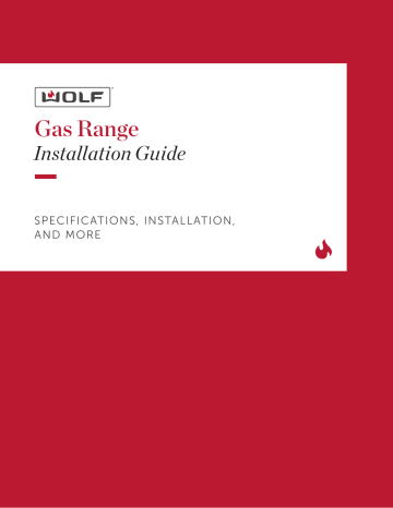 Wolf Gas Range Installation Guide | Manualzz