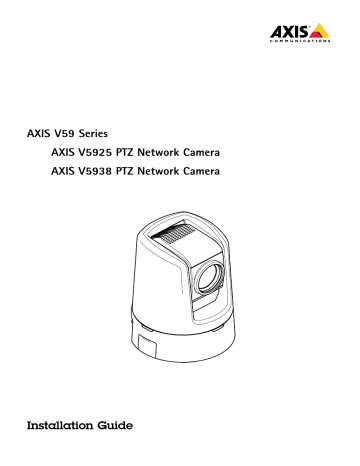 AXIS V59 Series V5925 PTZ Network Camera Installation Guide | Manualzz