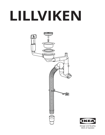 IKEA LILLVIKEN Water Trap/Strainer 1 Bowl paigaldusjuhend | Manualzz