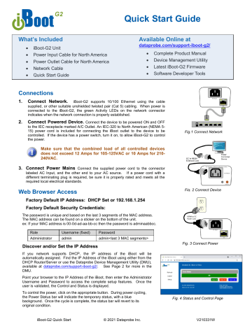 iBoot G2 Unit Dataprobe Expansion User Guide | Manualzz
