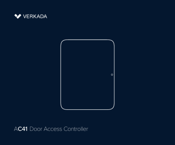 Verkada AC41 Door Access Controller User Guide | Manualzz