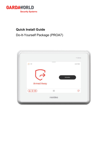 resideo PROA7 Series Wireless Panel Installation Guide | Manualzz