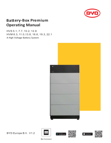 BYD HVS 5.1 A High Voltage Battery System User Guide | Manualzz