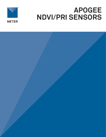 METER APOGEE NDVI/PRI SENSORS Instruction manual | Manualzz