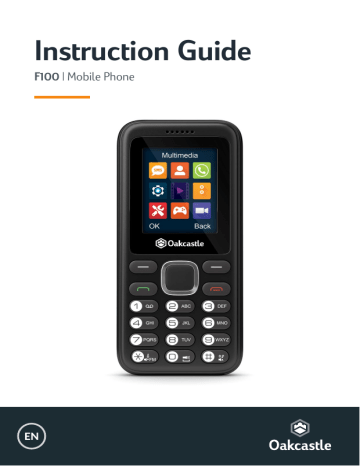 Oakcastle Mobile Phone F100 Instruction manual | Manualzz