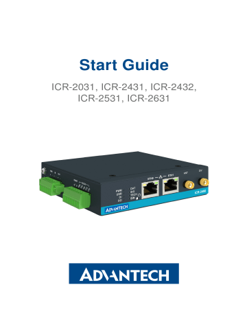 Advantech Industrial Cellular Router User Guide | Manualzz