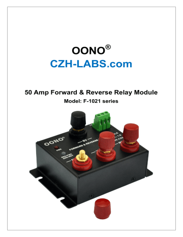 OONO 50 Amp Forward & Reverse Relay Module User Manual | Manualzz