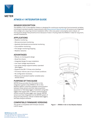 METER ATMOS 41 All in One Weather Station User Guide | Manualzz