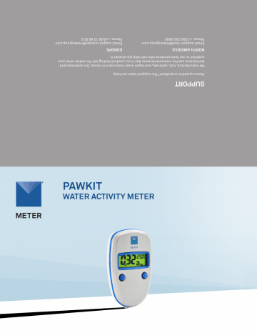 METER PAWKIT Water Activity Meter User Guide | Manualzz