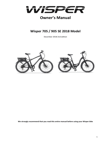 WISPER 705 SE 26-Inch Step-Through Electric Bike Owner’s Manual | Manualzz
