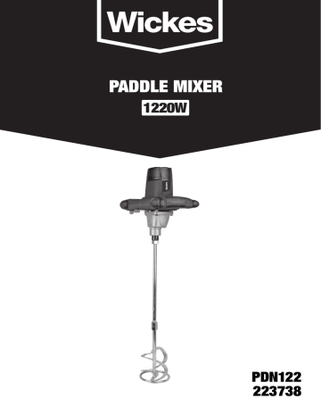 Wickes PDN122 Corded Paddle Mixer – 1220W Instruction manual | Manualzz
