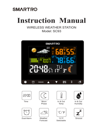 SMARTRO Wireless Weather Station SC93 Instruction manual | Manualzz