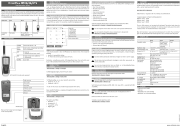 ROTRONIC HYGROPALM HP31/32/GTS Instruction manual | Manualzz