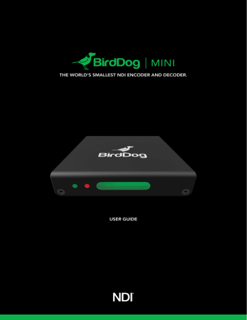 NDI BirdDog MINI User Guide | Manualzz