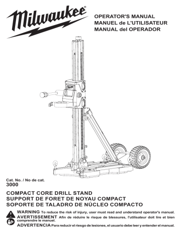 Milwaukee Compact Core Drill Stand Instruction manual | Manualzz